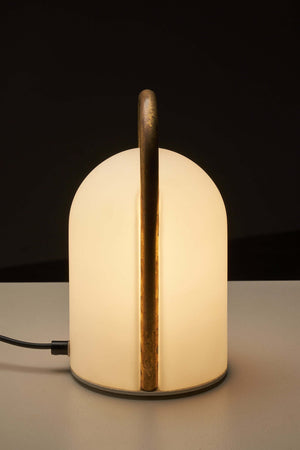 "Tender" Glass Table Lamp in Brass - Modern Elegance