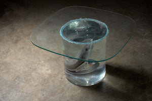 Shark on Formaldehyde Side Table - Unique Art Piece